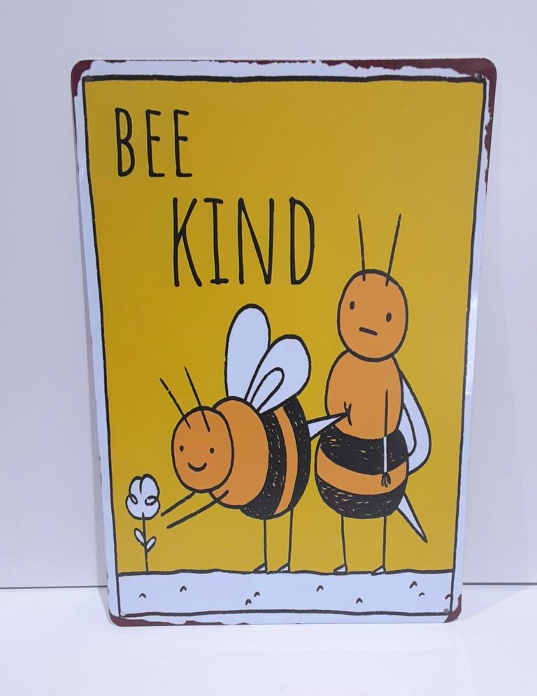 Bee Kind Metal Sign - HappBee Acres Bee Supply