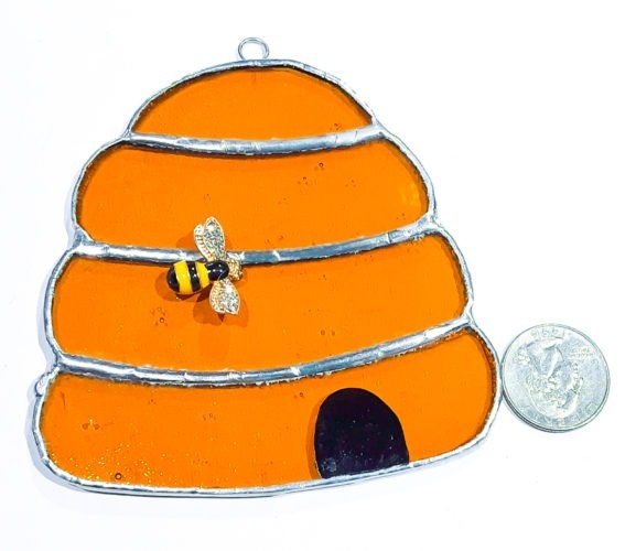 Stained Glass Skep - HappBee Acres Bee Supply