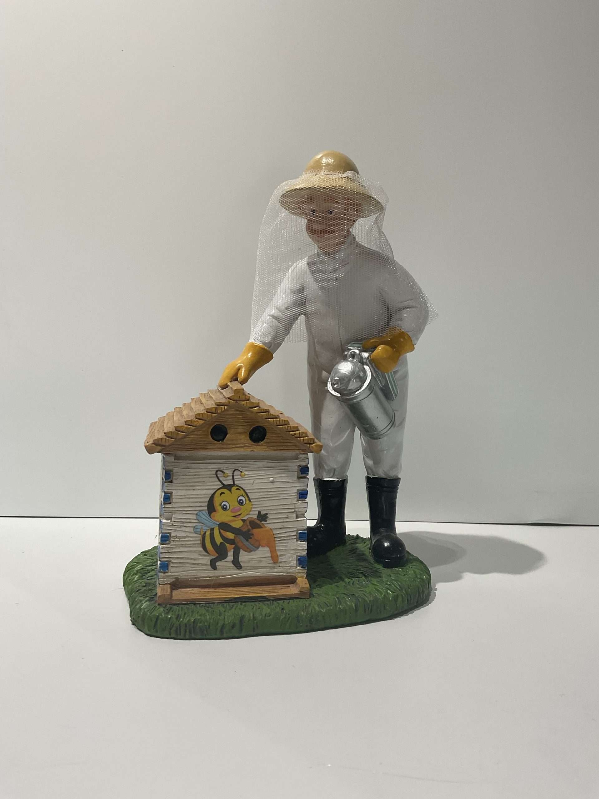 Resin Beekeeper Statue - HappBee Acres Bee Supply