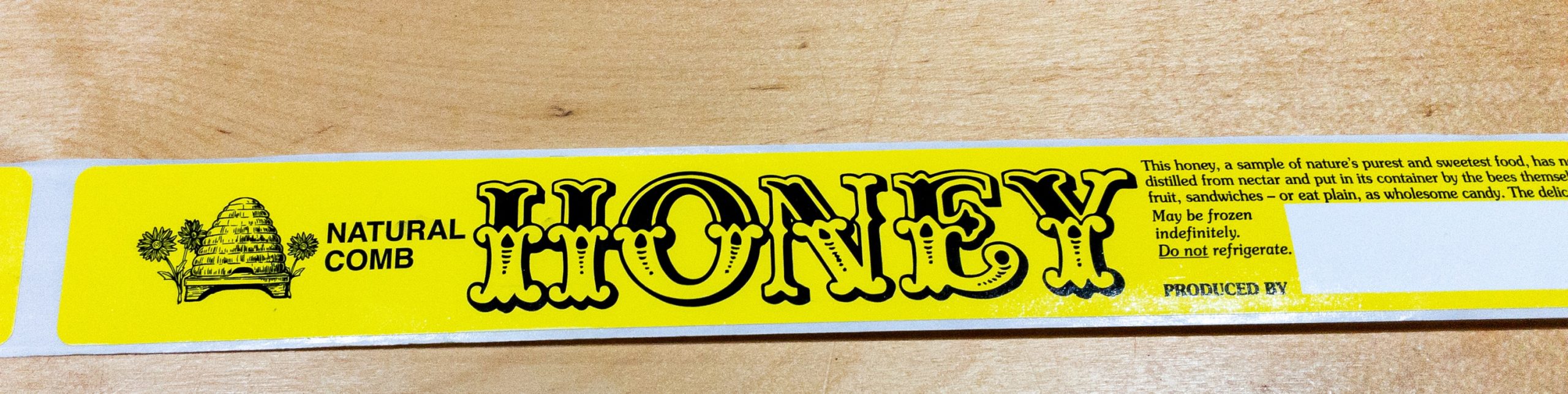 Comb Honey Label - HappBee Acres Bee Supply