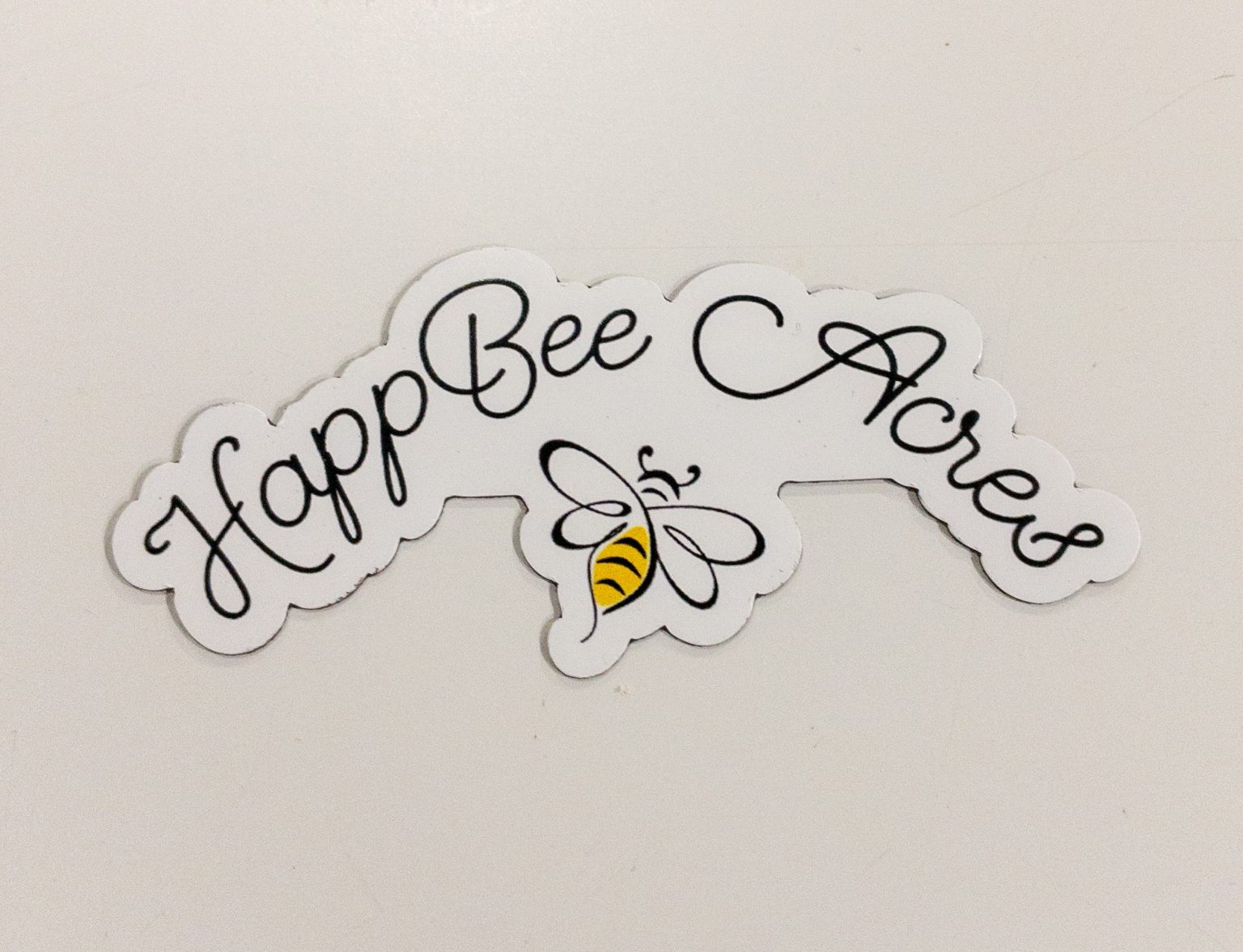 “HappBee Acres” Magnet w Bee Logo - HappBee Acres Bee Supply
