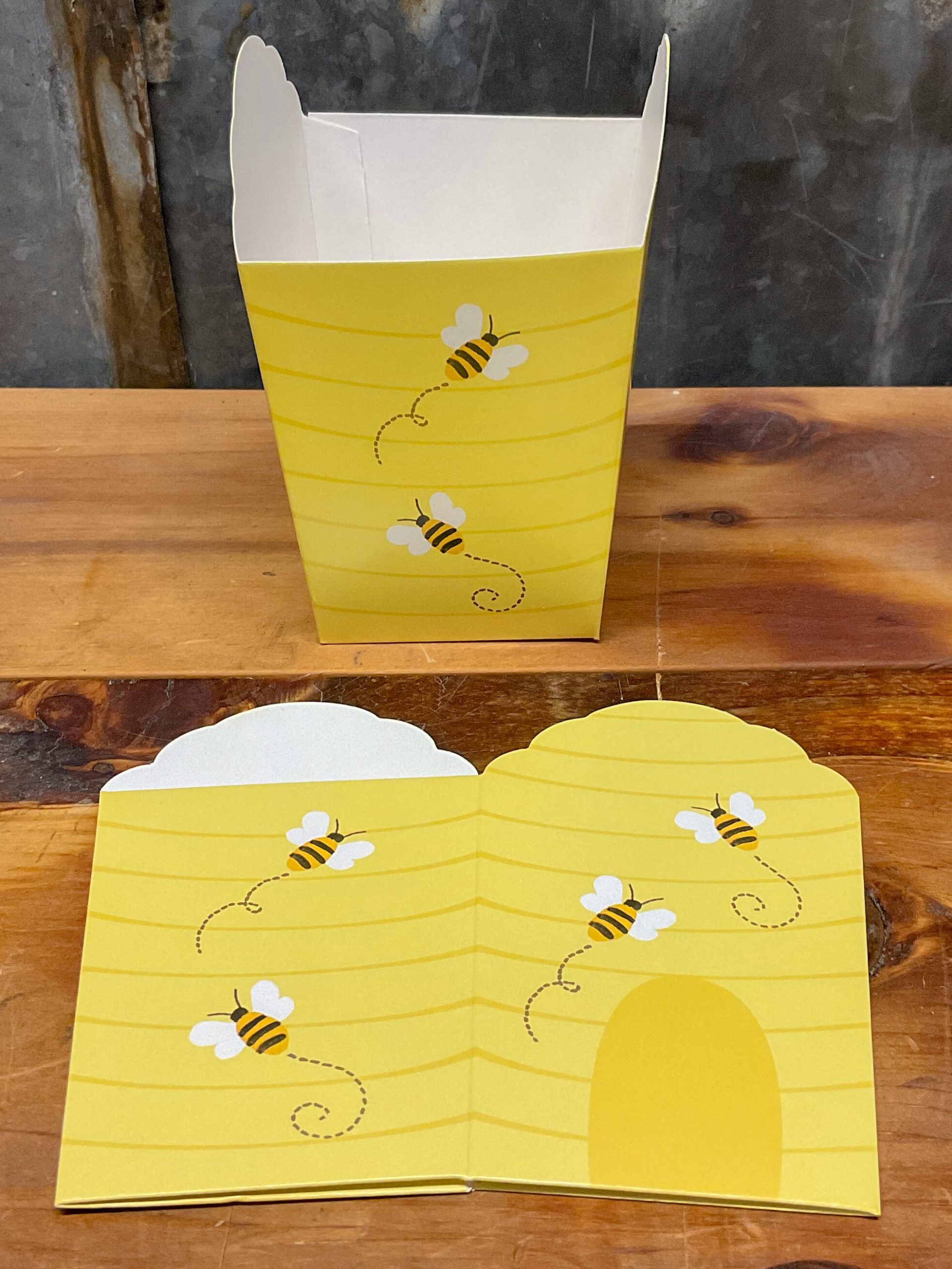 Bee Themed Favor Boxes (4 Pack) - HappBee Acres Bee Supply