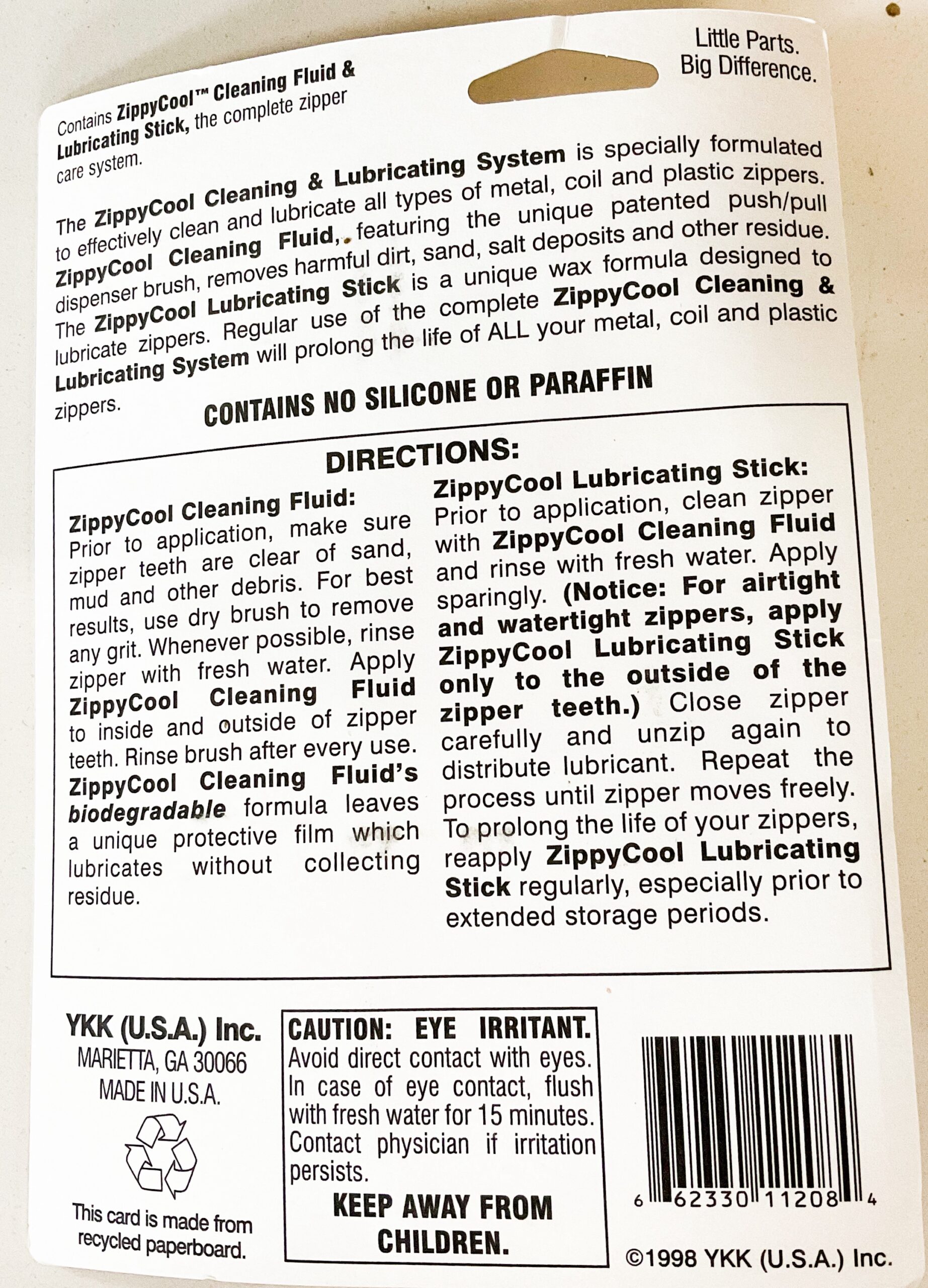 Zippy Cool Zipper Cleaning Fluid & Lubrication Stick - HappBee Acres ...