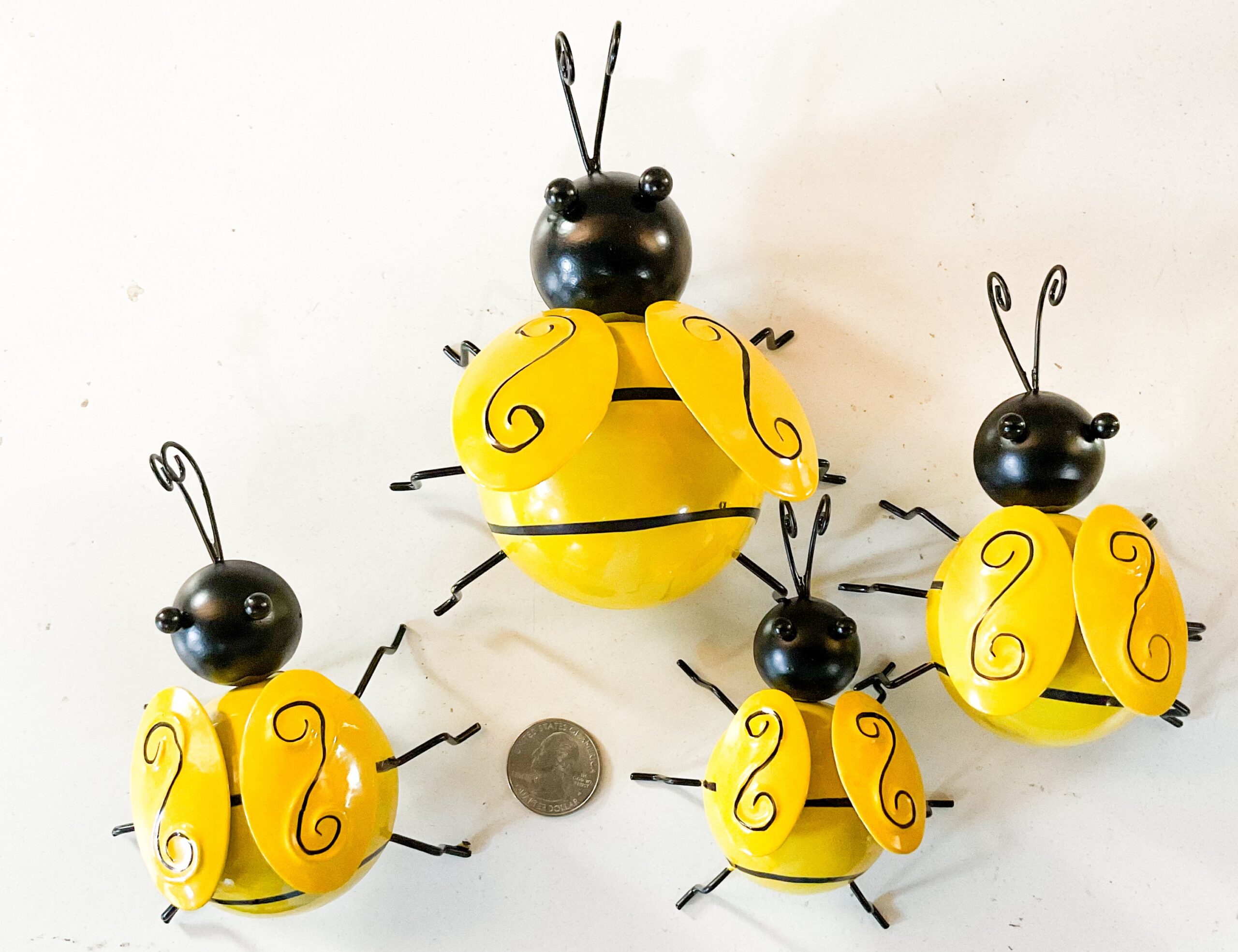 Hanging Metal Bee Family - HappBee Acres Bee Supply