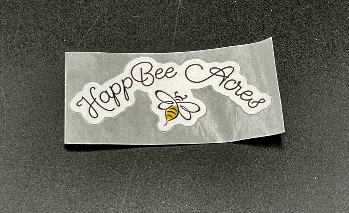 HappBee Acres Sticker w Logo - HappBee Acres Bee Supply
