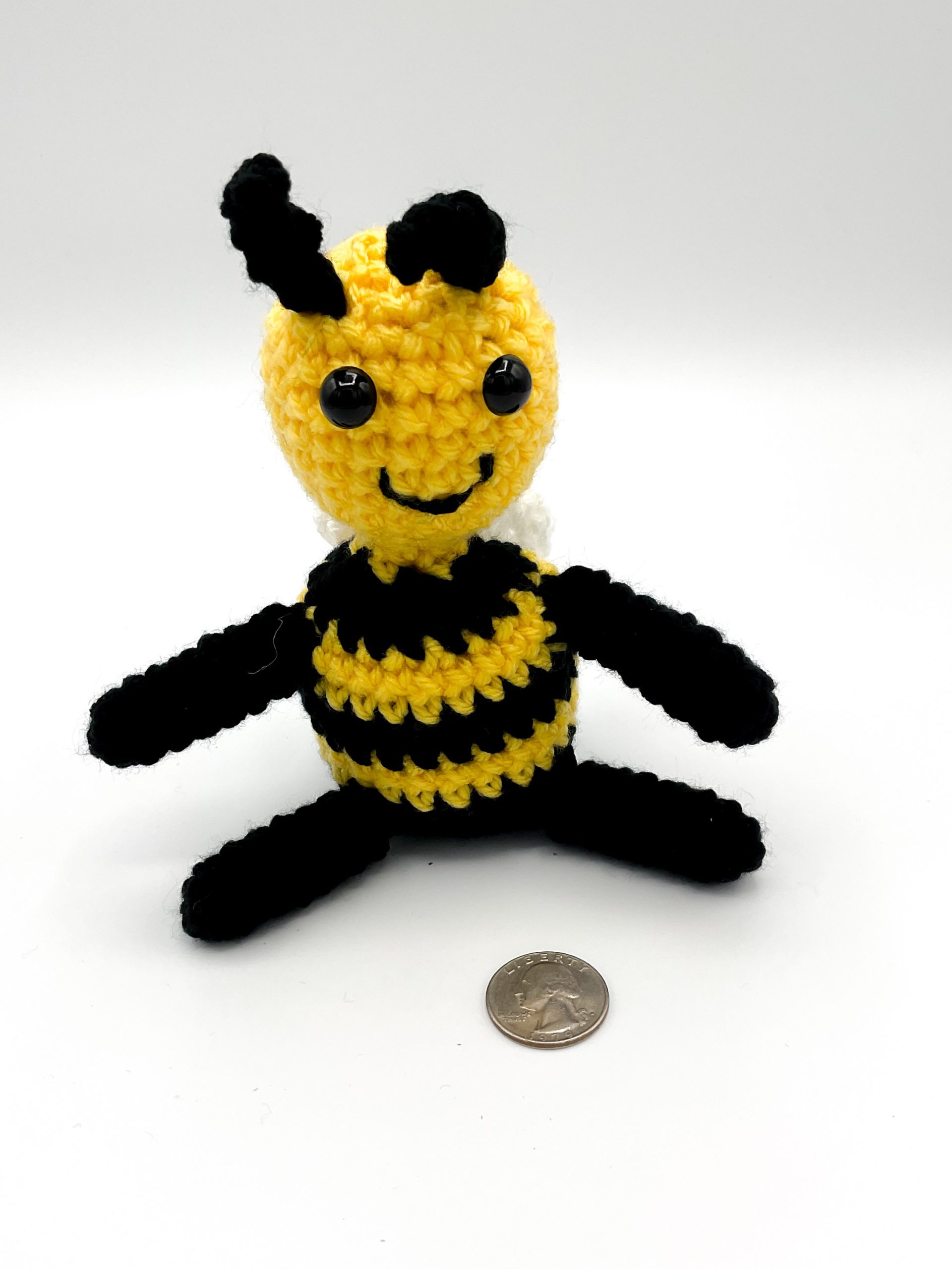 Crochet Bee with Arms and Legs - HappBee Acres Bee Supply