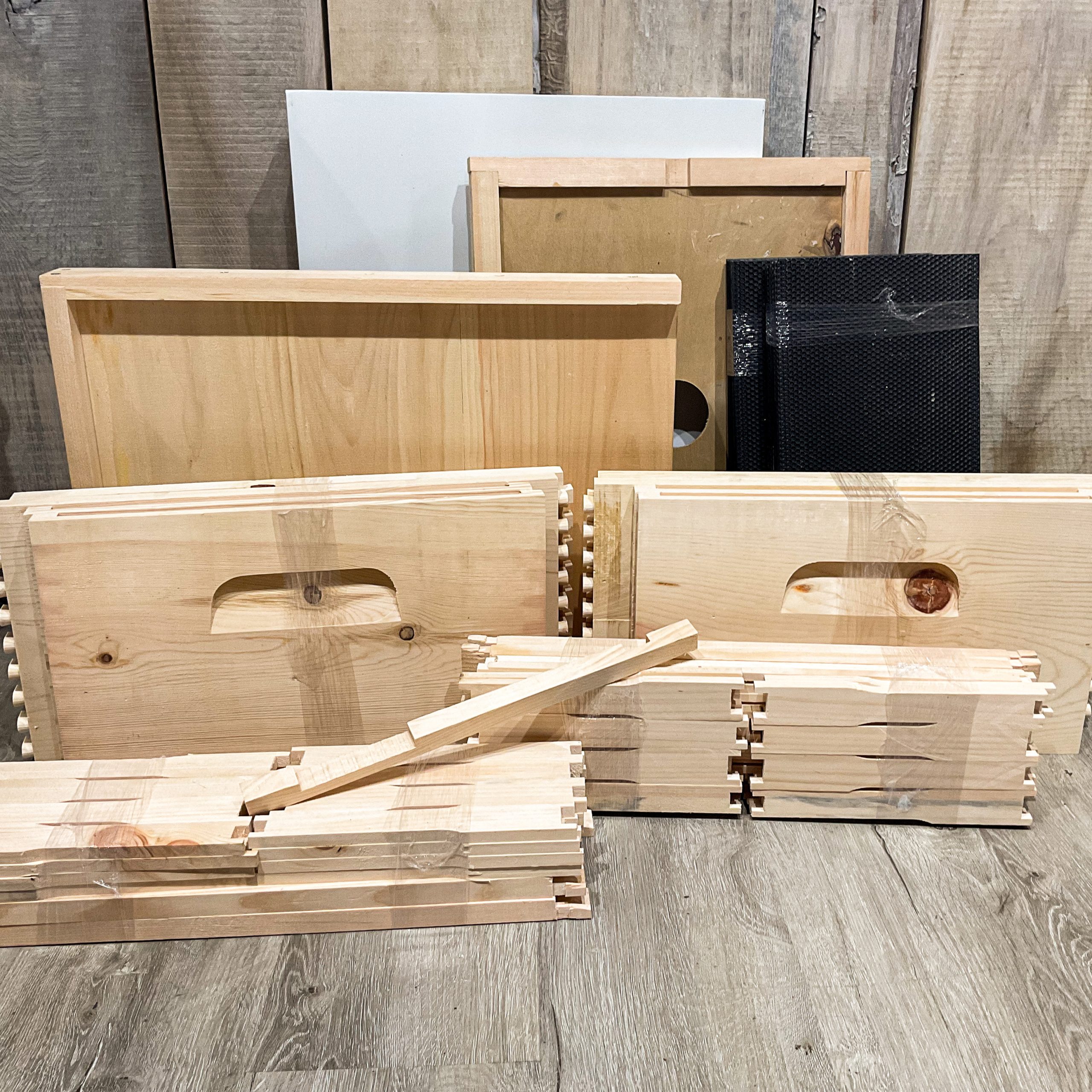 Unassembled 10 Frame Pura Pine Basic Brood Kit - HappBee Acres Bee Supply